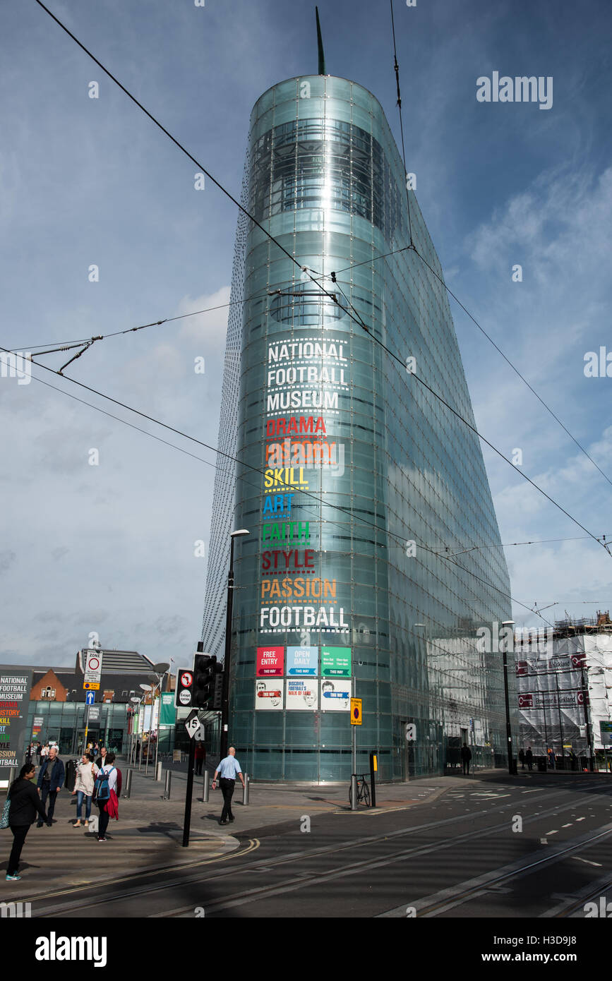 National Football museum at the Urbis building in Manchester city in ...