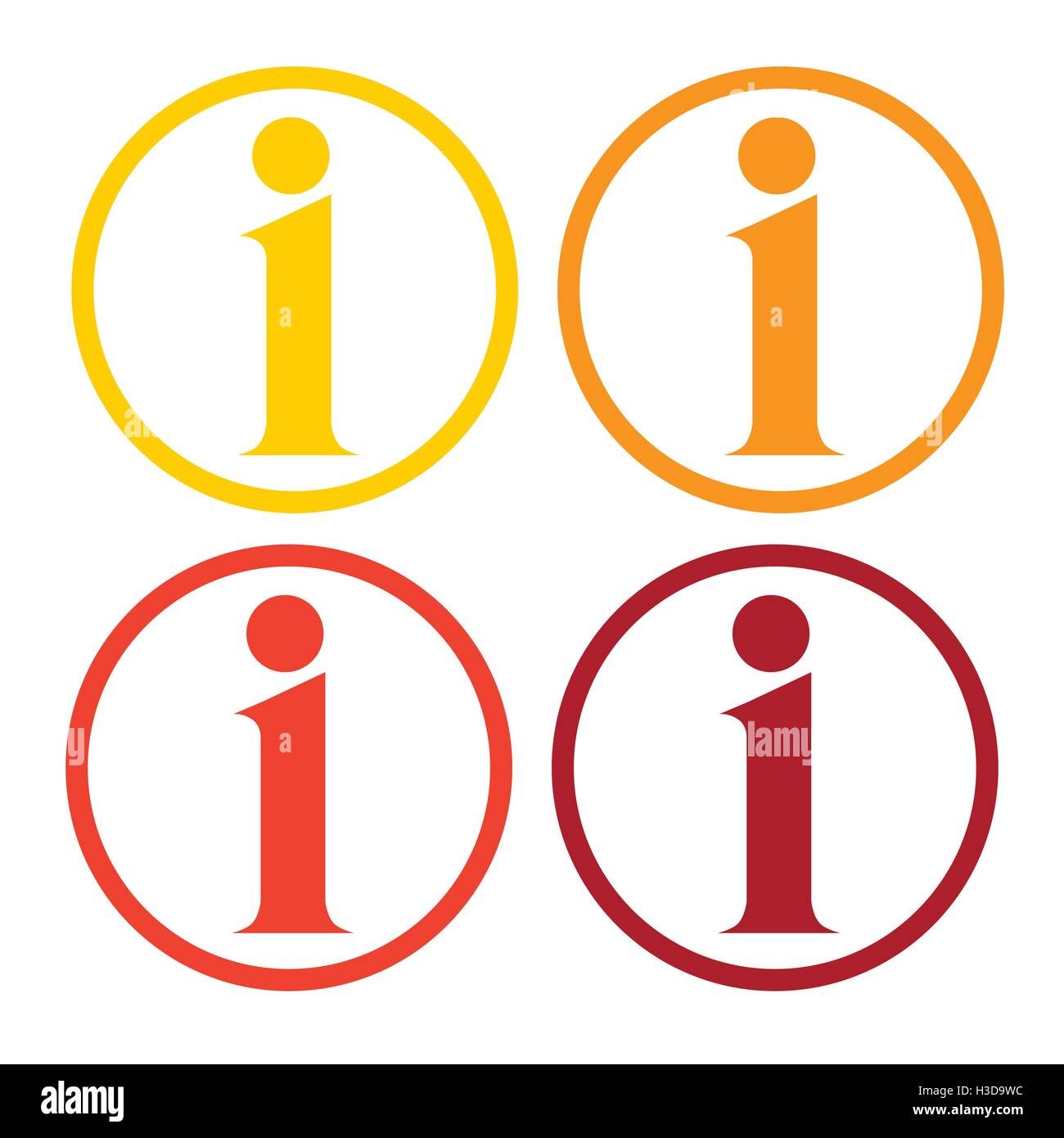 I Information Colorful Set Web Icon Stock Vector Image & Art - Alamy