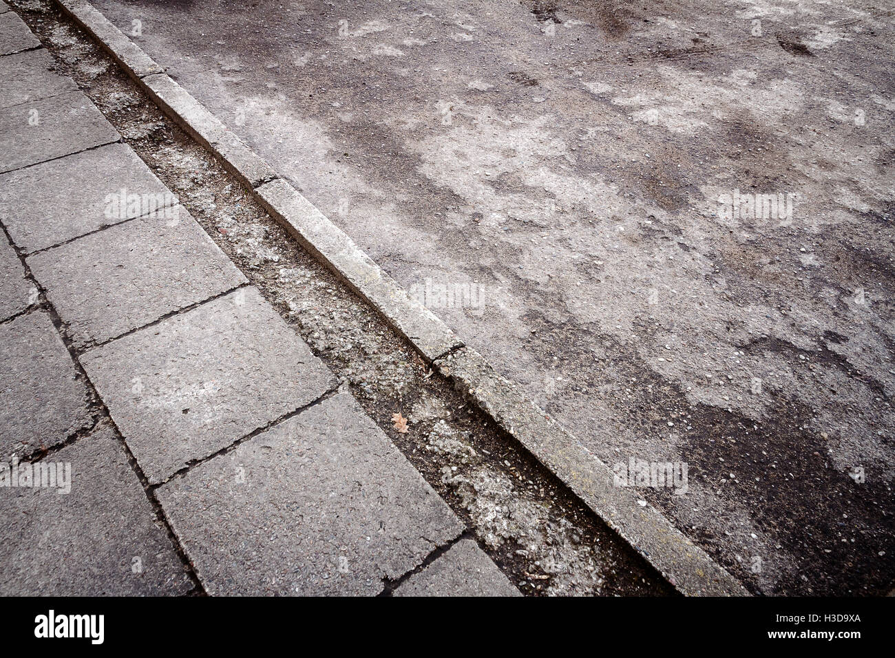 Old concrete tiles in the walkway. Abstract architecture background ...