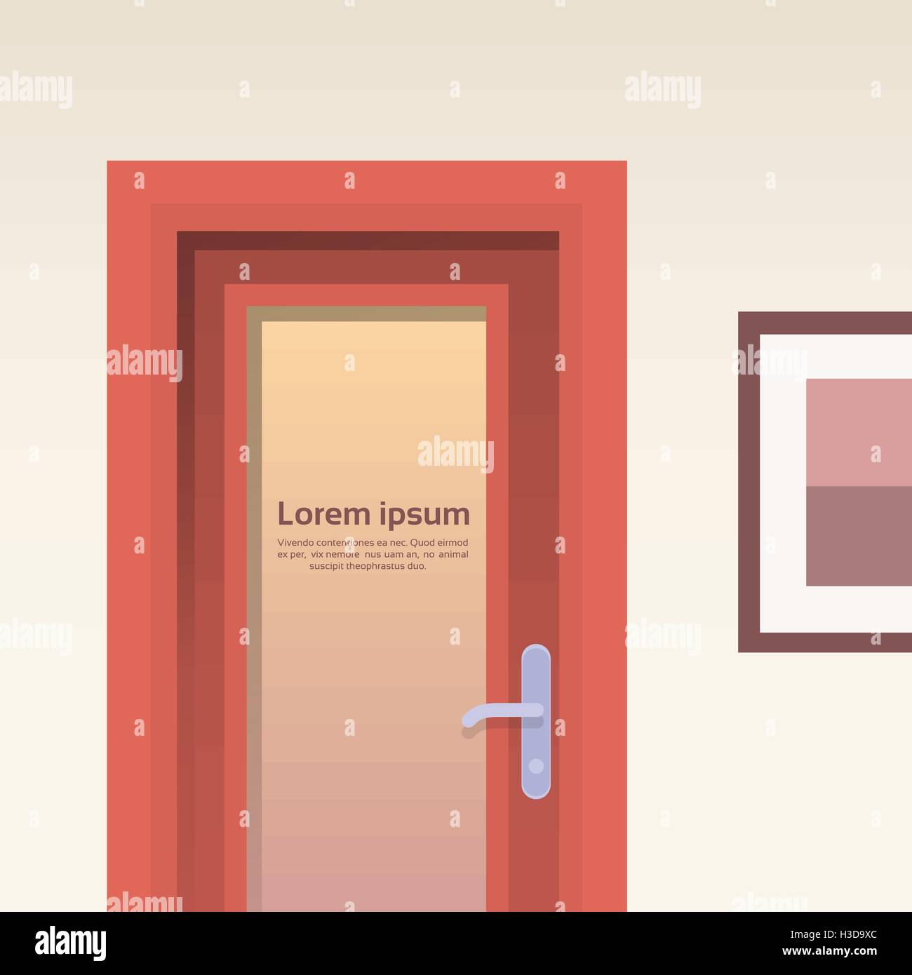 Corridor cartoon background open door Stock Vector Images - Alamy