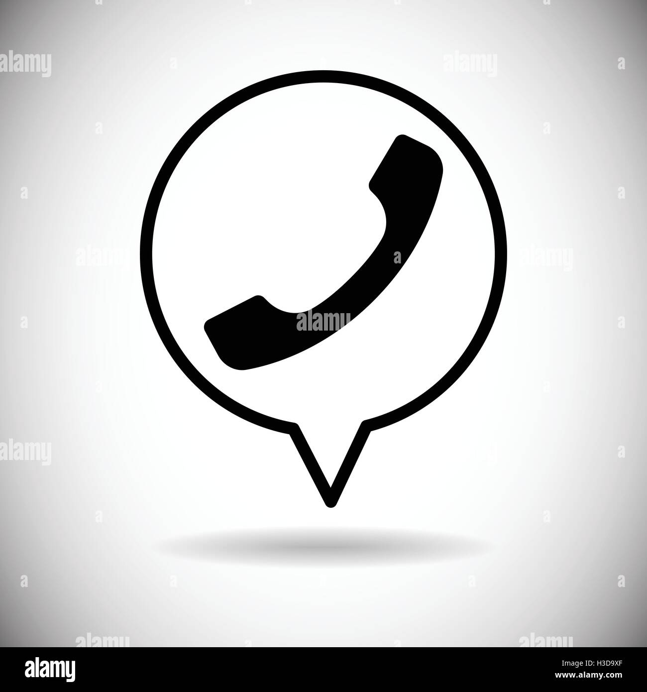Black handset icon shadow Stock Vector Images - Alamy