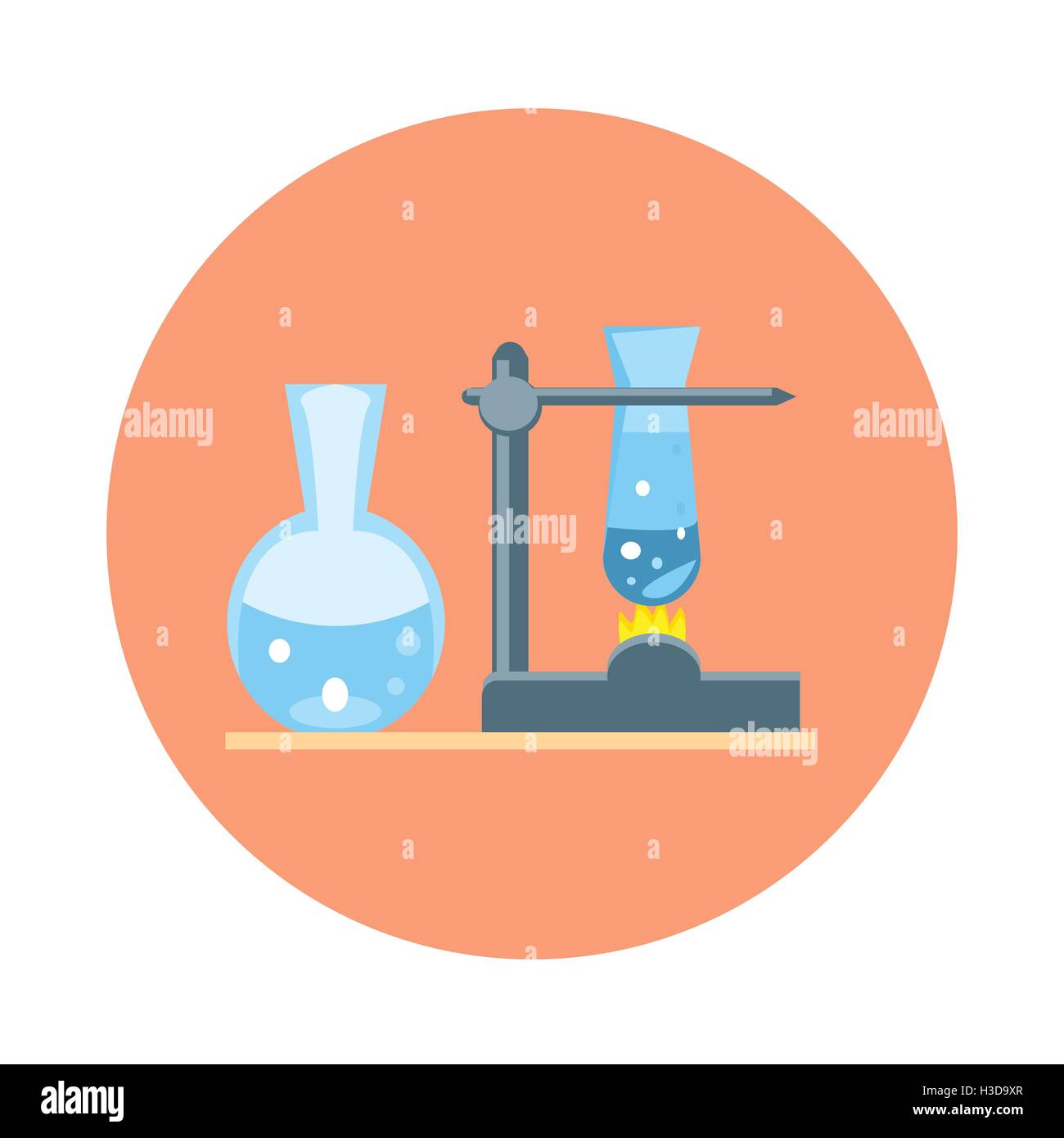 Flask Chemistry Reaction Experiment Icon Stock Vector Image & Art - Alamy