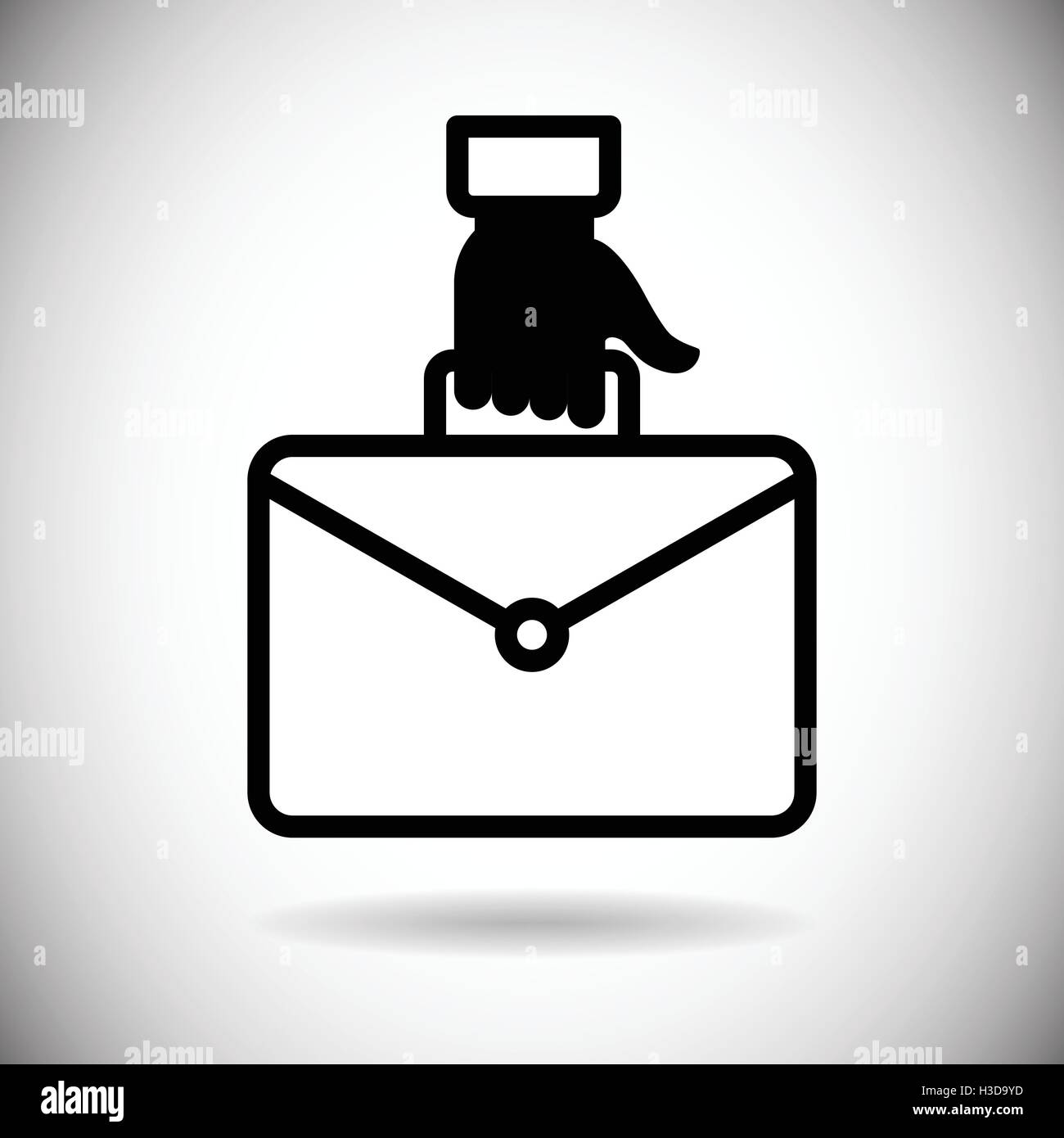 Hand Holding Briefcase Icon Business Case Stock Vector Image & Art - Alamy