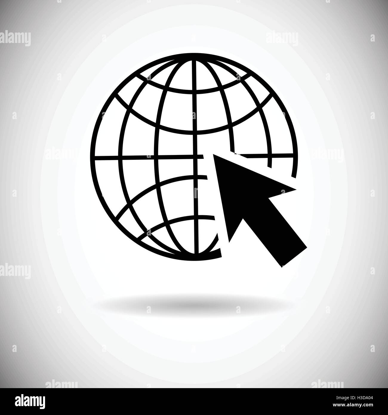 Earth Planet Globe Arrow Computer Icon Search Stock Vector Image & Art ...