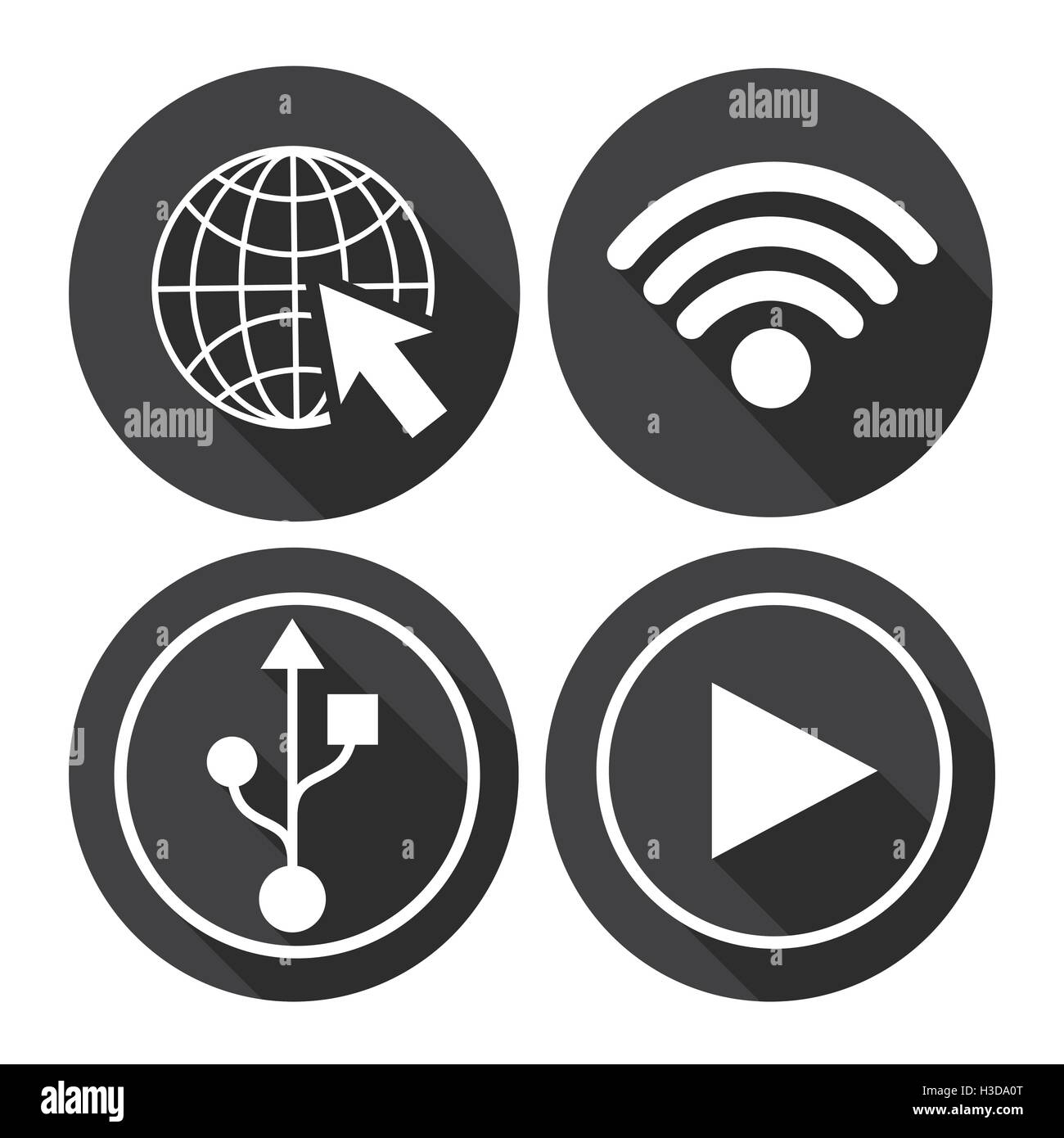 Computer Interface Button Icons Set Stock Vector Image & Art - Alamy