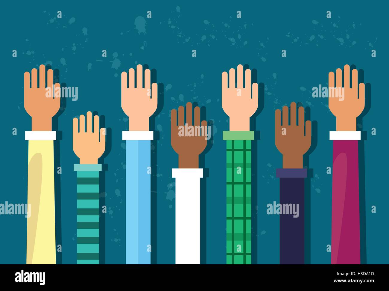People hands together upwards Stock Vector Images - Alamy