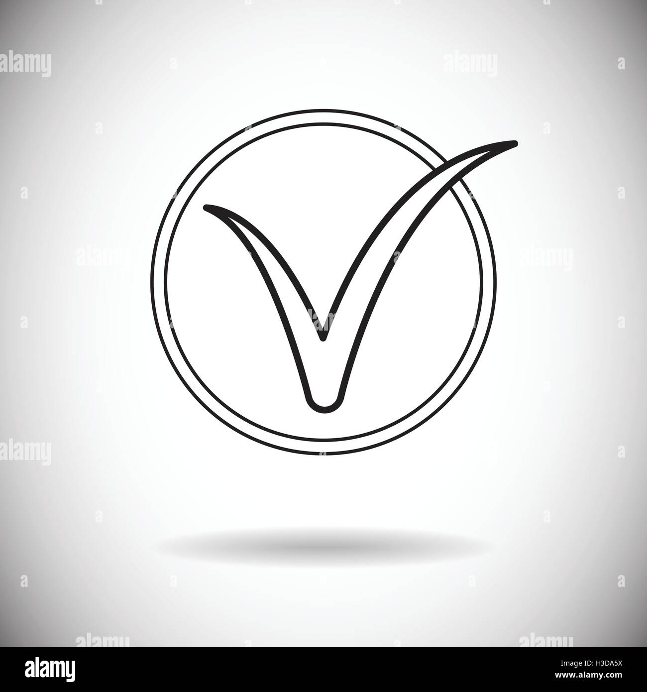 Tick Sign Icon Check List Button Stock Vector Image & Art - Alamy