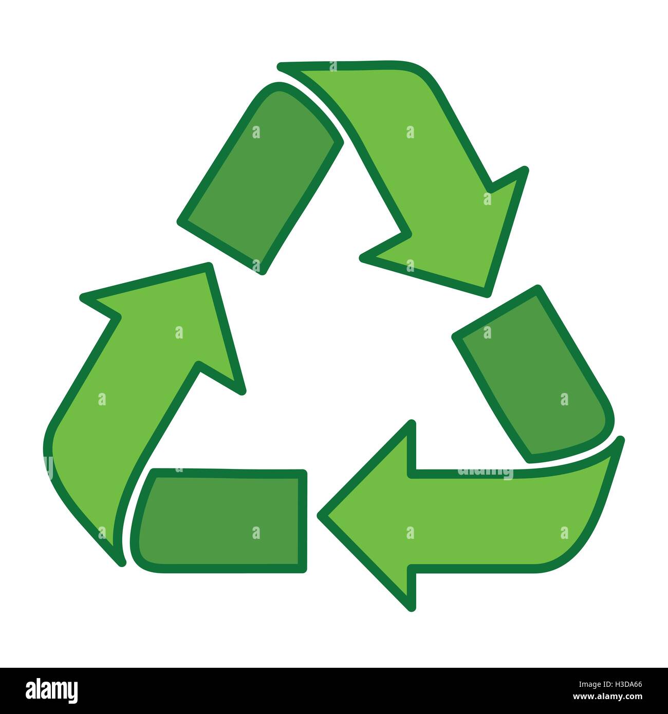 Recycle sign green triangular Cut Out Stock Images & Pictures - Alamy