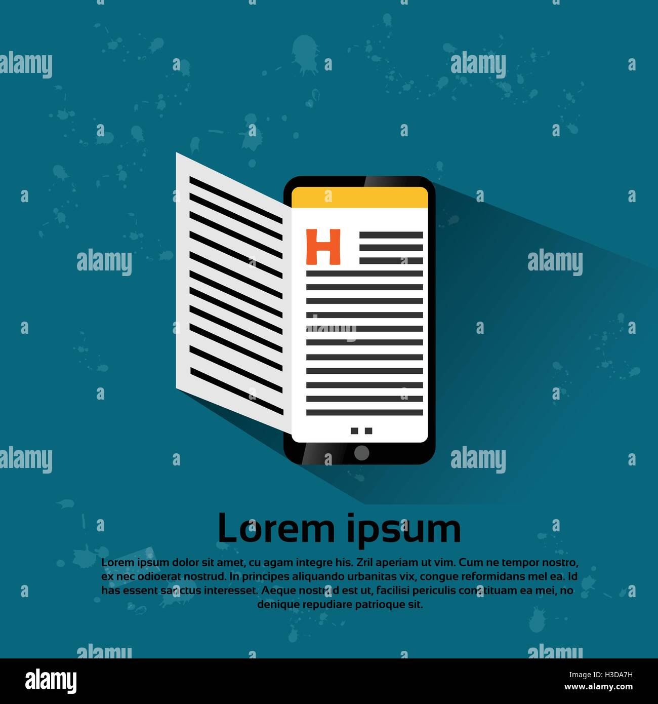 Cell Smart Phone Library Application For Reading Books Stock Vector ...