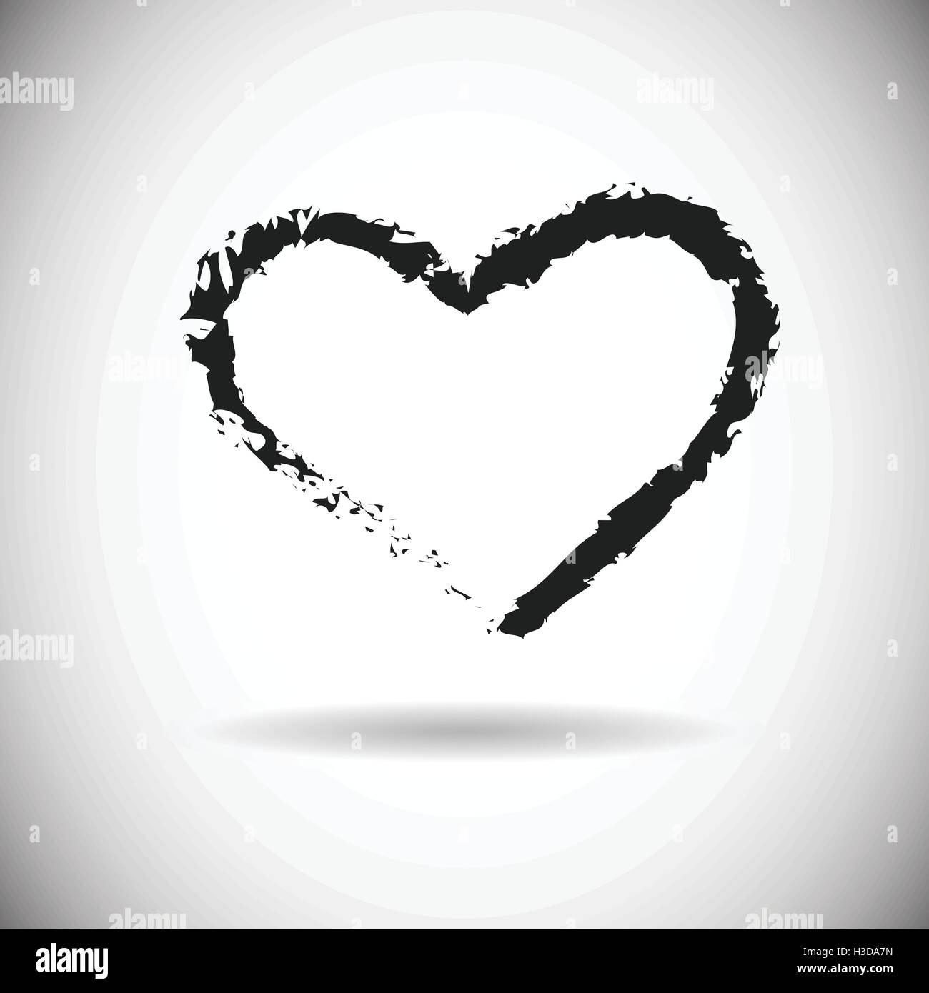 Heart Shape Black Web Icon Stock Vector Image & Art - Alamy