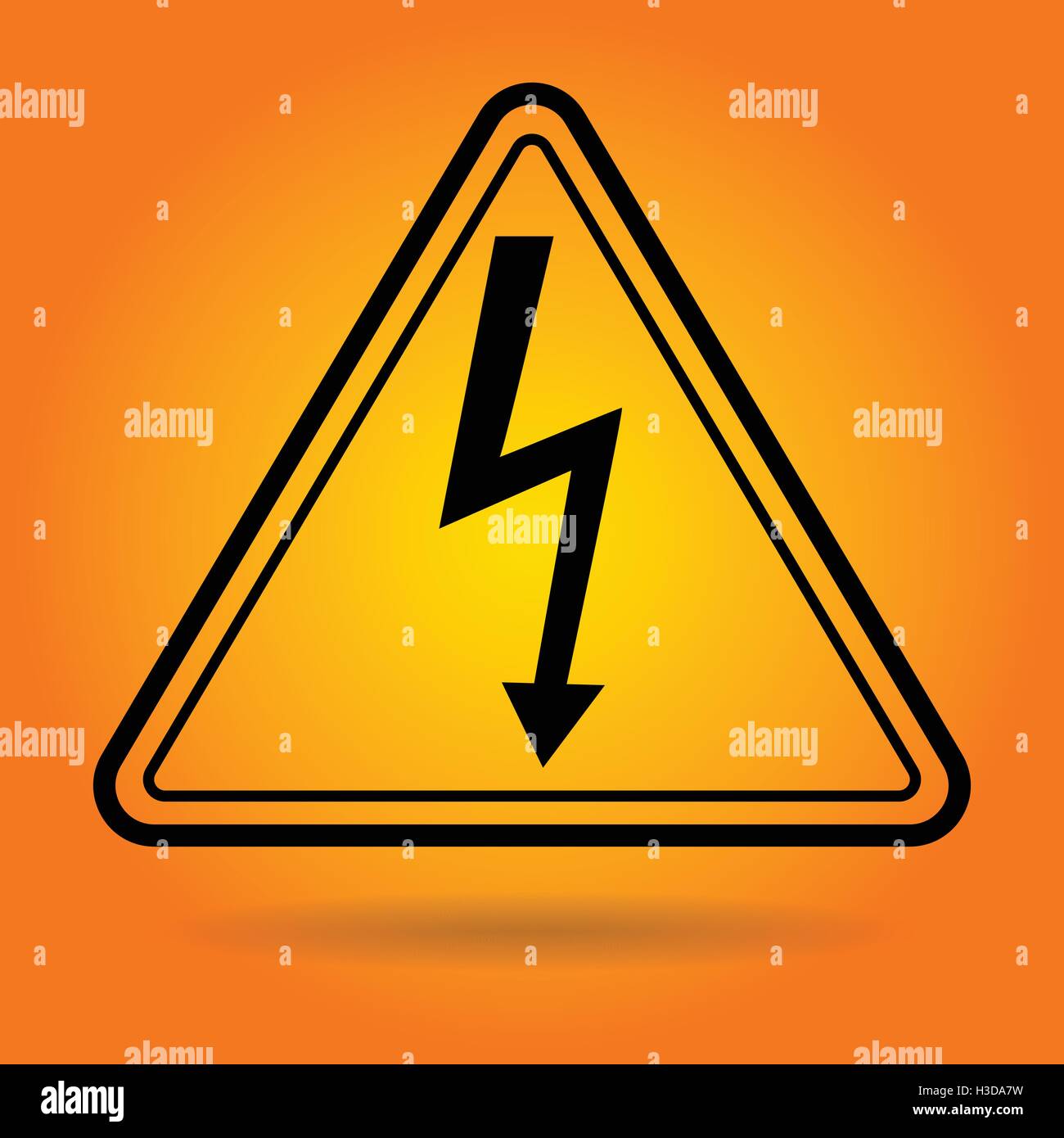 Lightning Electricity Safety Sign Icon Stock Vector Image & Art - Alamy
