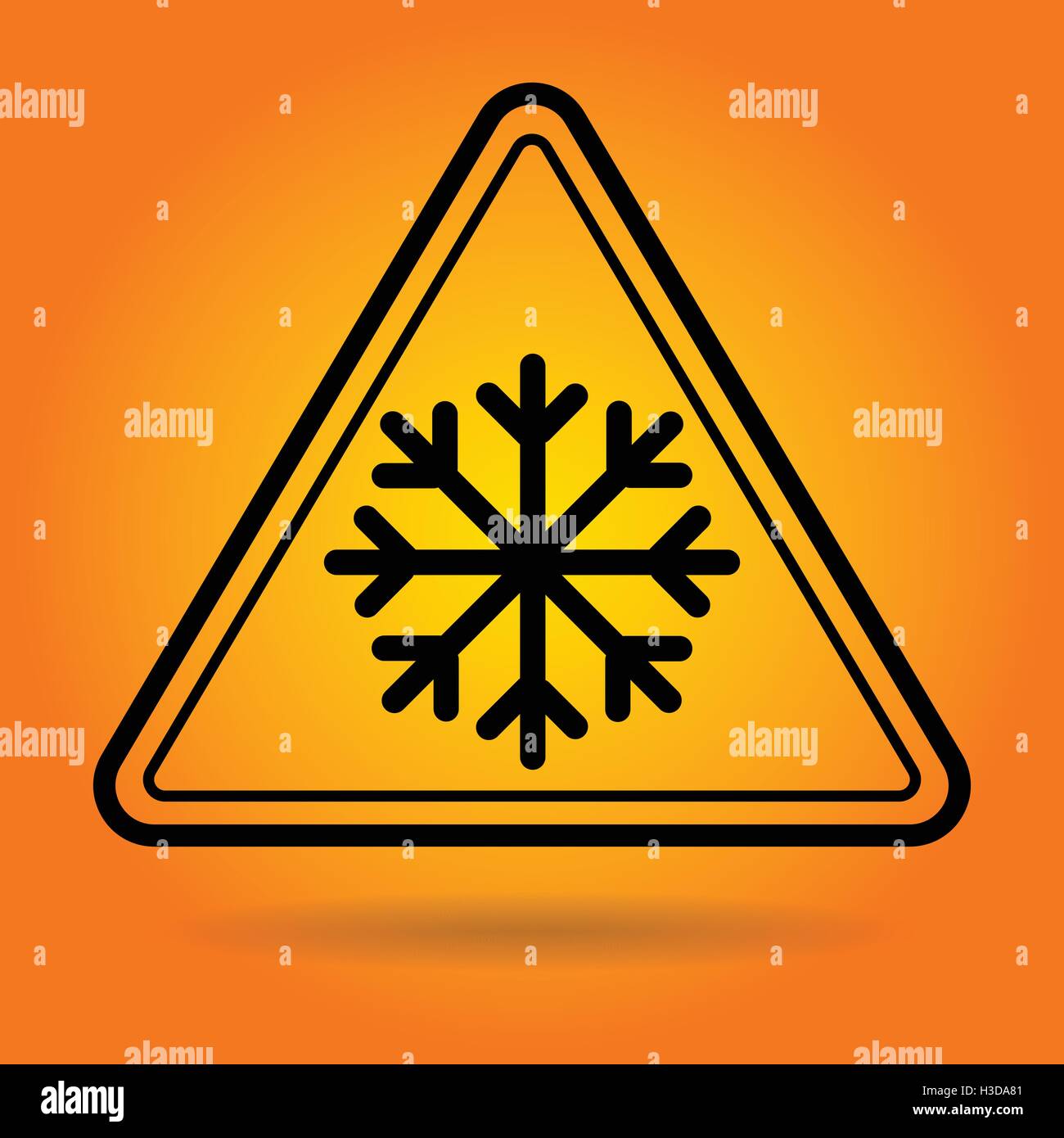 Ice Road Safety Sign Icon Stock Vector Image & Art - Alamy