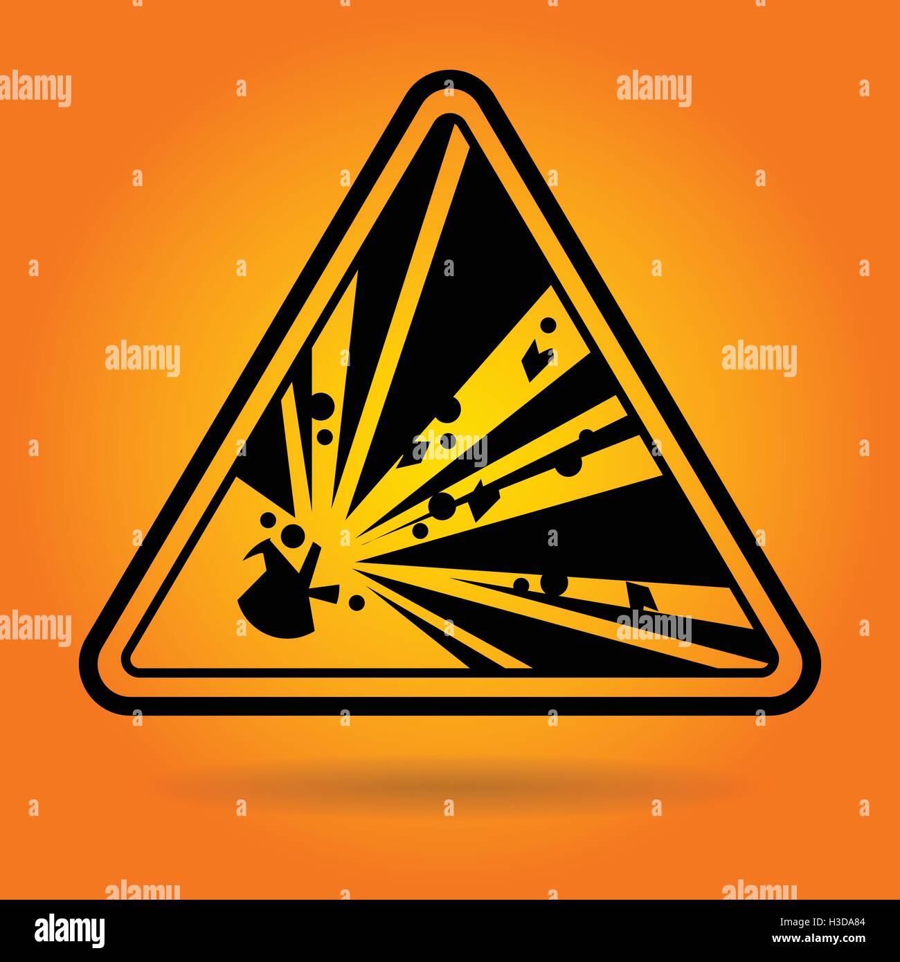 Rock Fall Safety Sign Icon Stock Vector Image & Art - Alamy