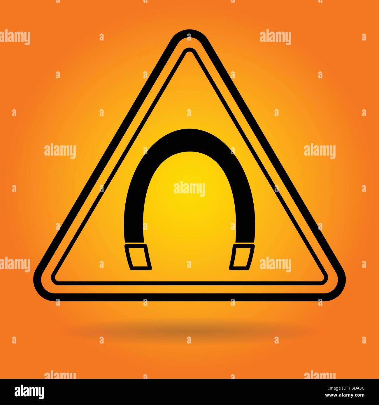 Magnetic Field Safety Sign Icon Stock Vector Image & Art - Alamy