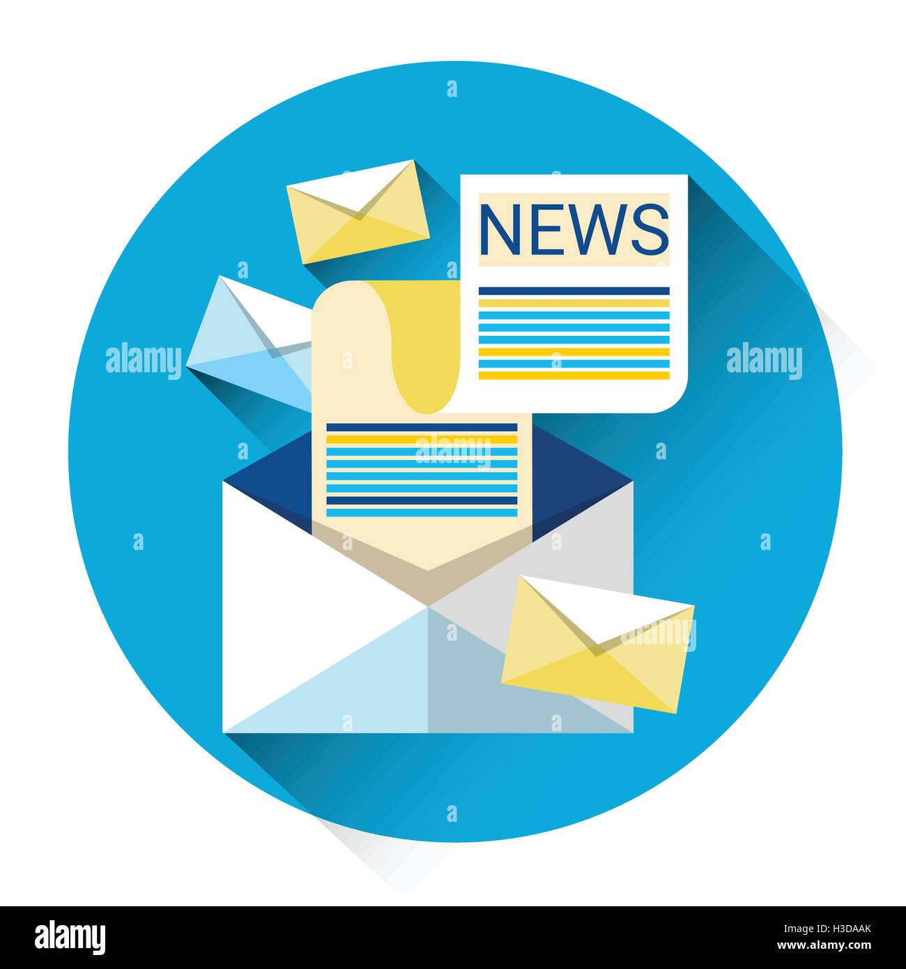 Newsletter Envelope Newspaper Icon Stock Vector Image & Art - Alamy