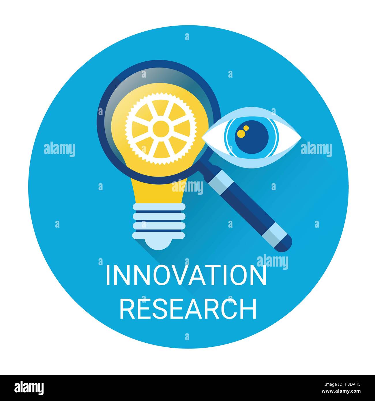 Innovation Research Icon Light Bulb New Idea Stock Vector Image & Art ...