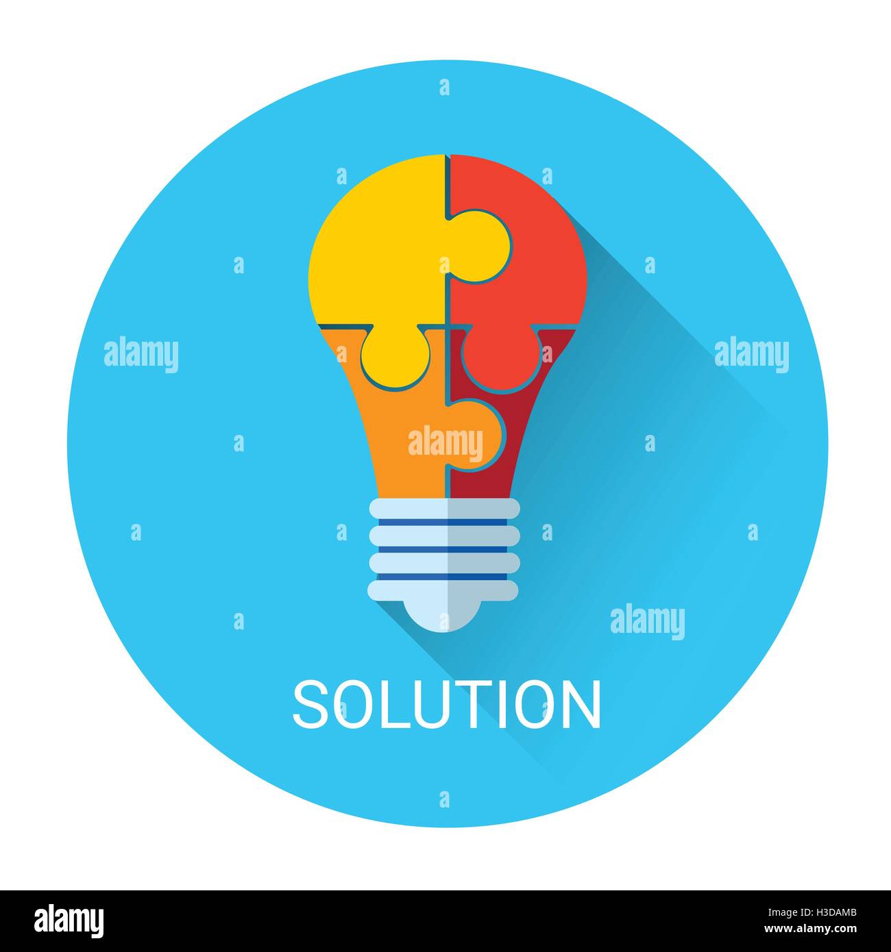 Solution Concept Success Strategy Business Icon Stock Vector Image ...