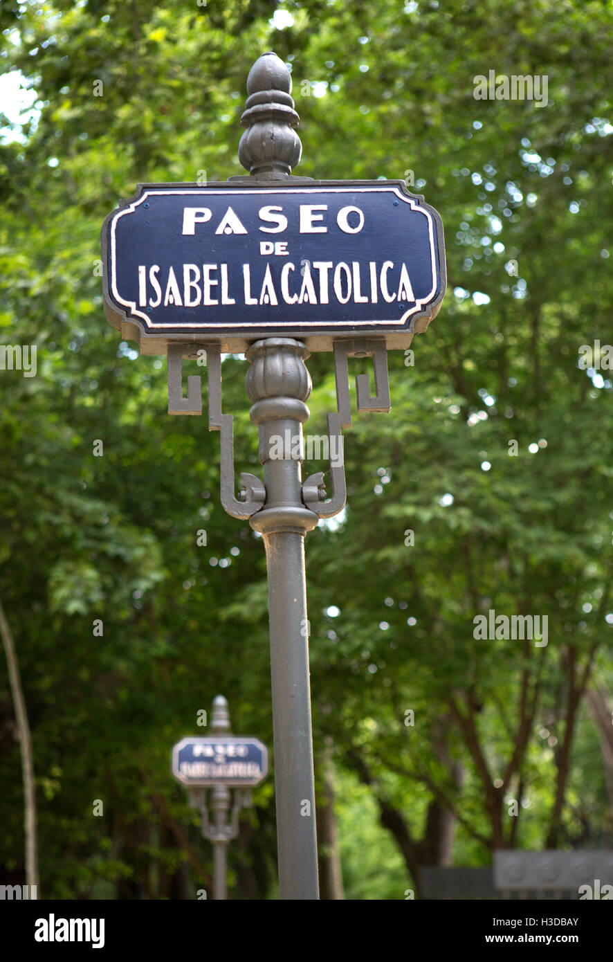 Old street sign in Seville, Spain Stock Photo - Alamy