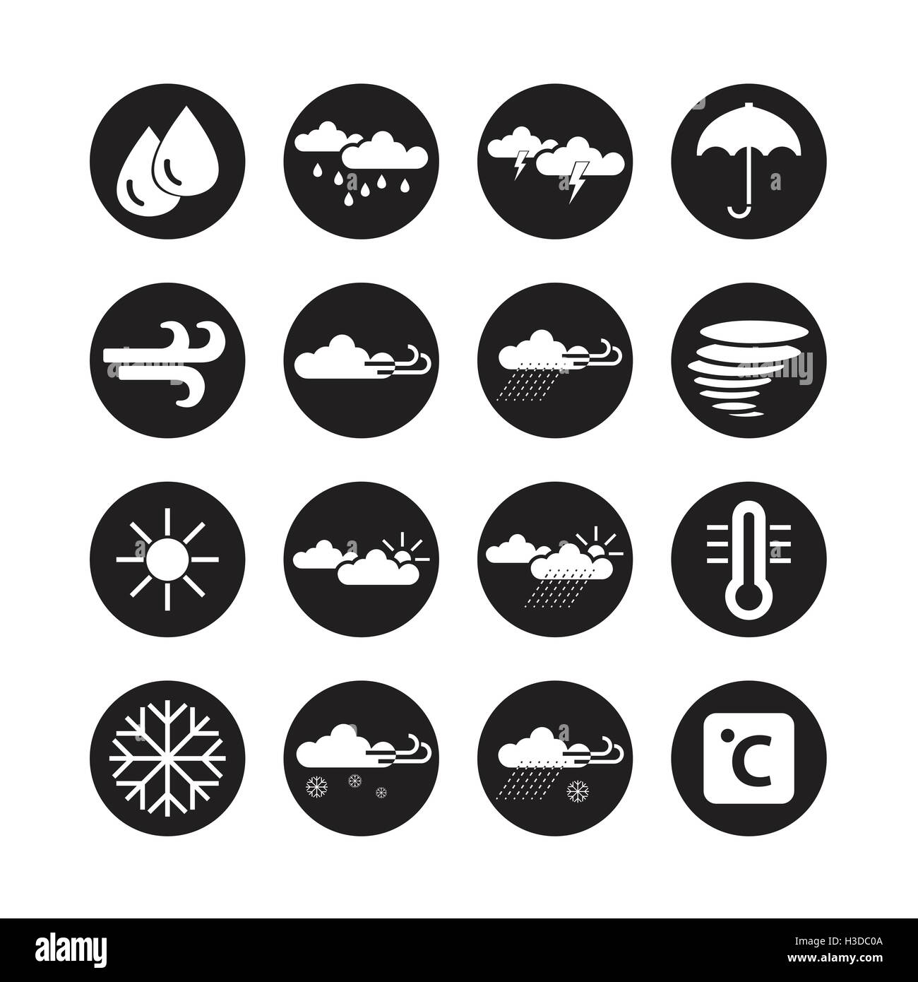 Weather vector,icon set Stock Vector Image & Art - Alamy