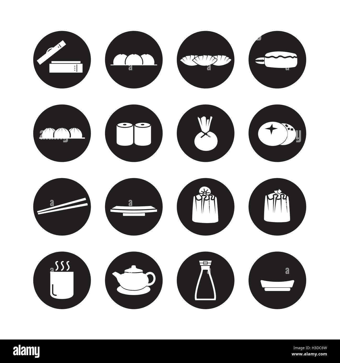 Dimsum vector vectors hi-res stock photography and images - Alamy