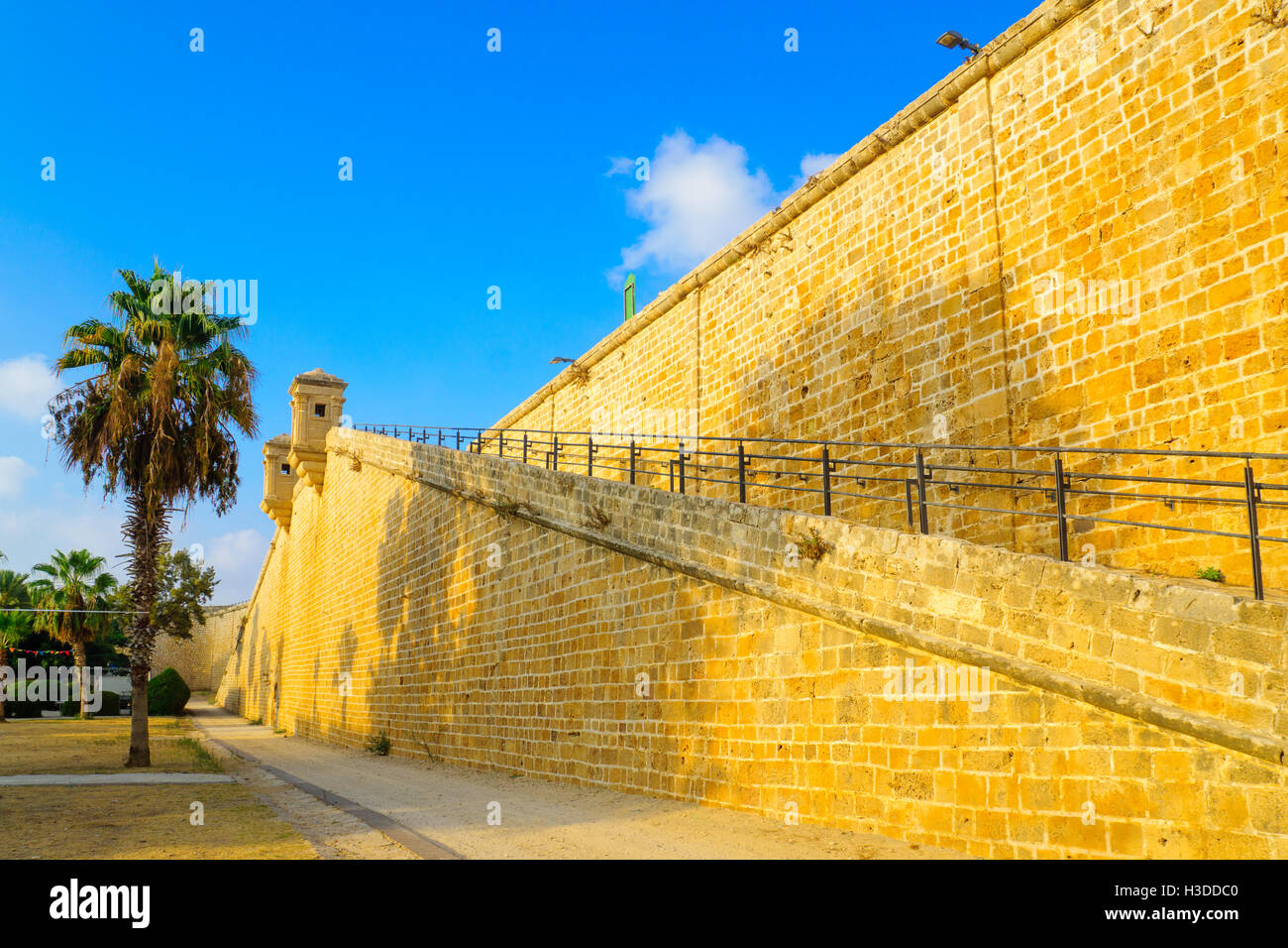 View of the land walls of the old city of Acre, Israel Stock Photo - Alamy