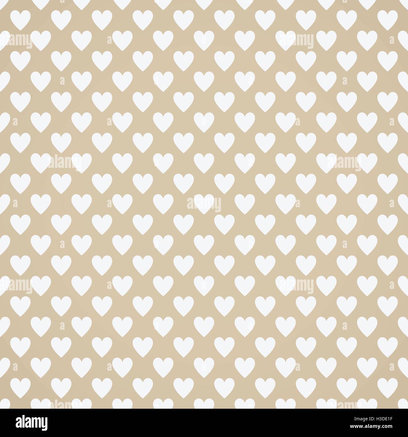 Seamless white hearts pattern on brown background Stock Vector Image ...