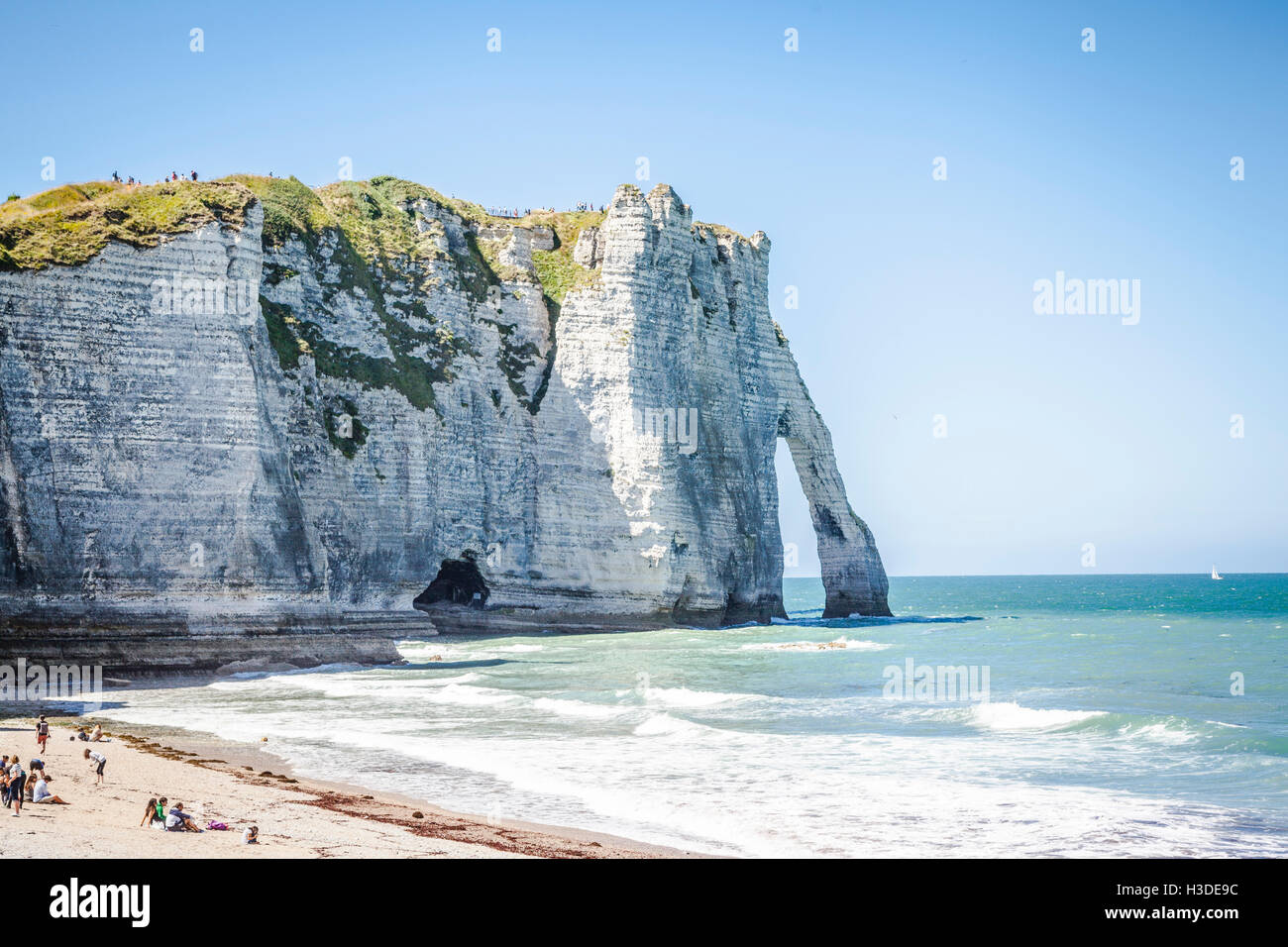 White cliffs of Etretat, France Stock Photo - Alamy