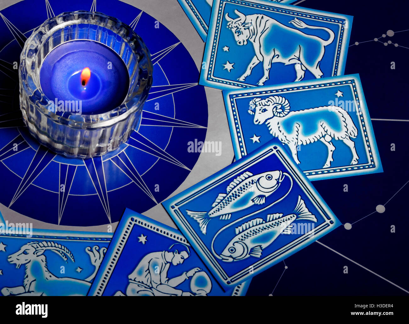 astrology and zodiac concept Stock Photo - Alamy