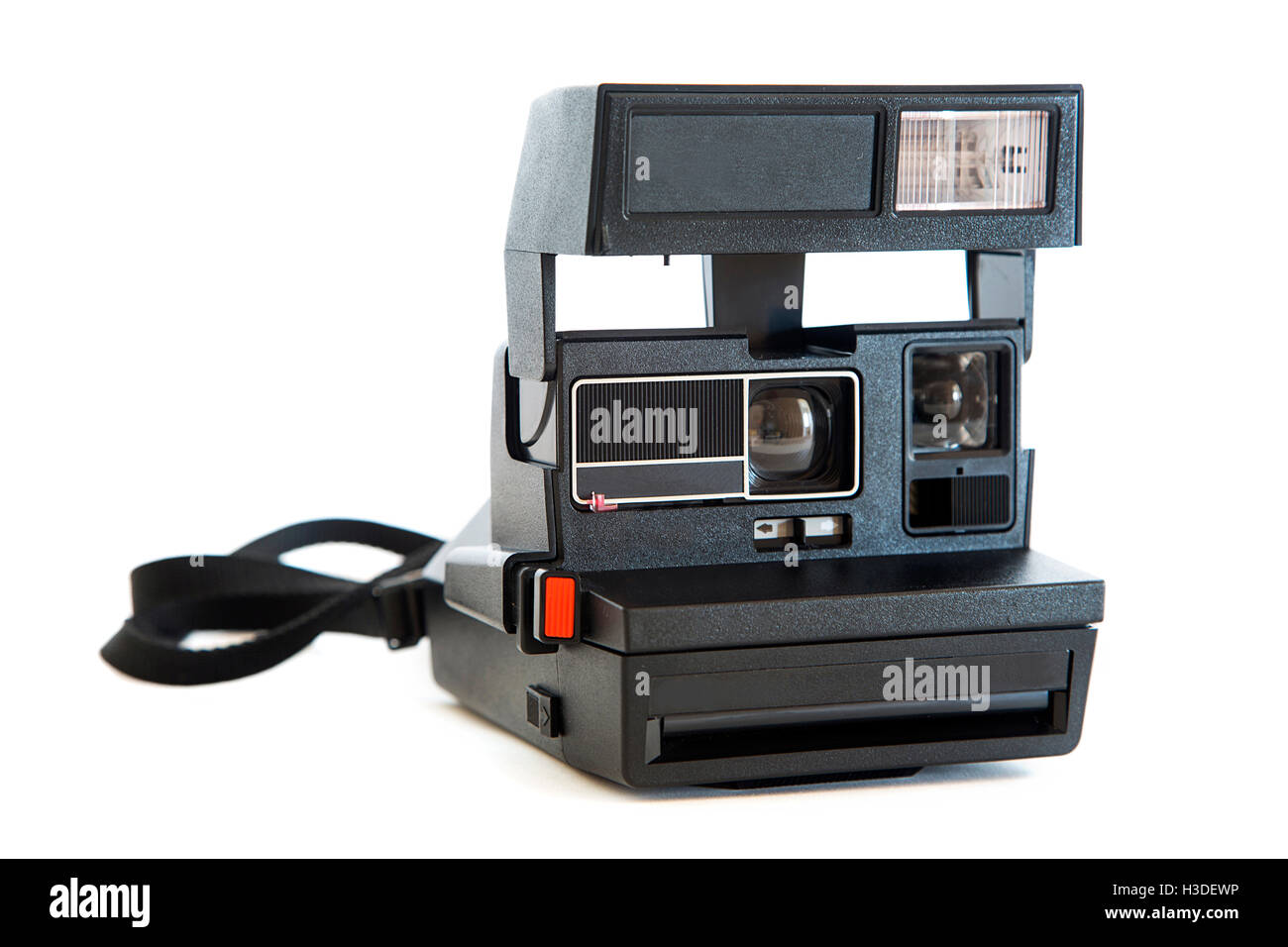 Vintage old instant camera isolated on white Stock Photo - Alamy