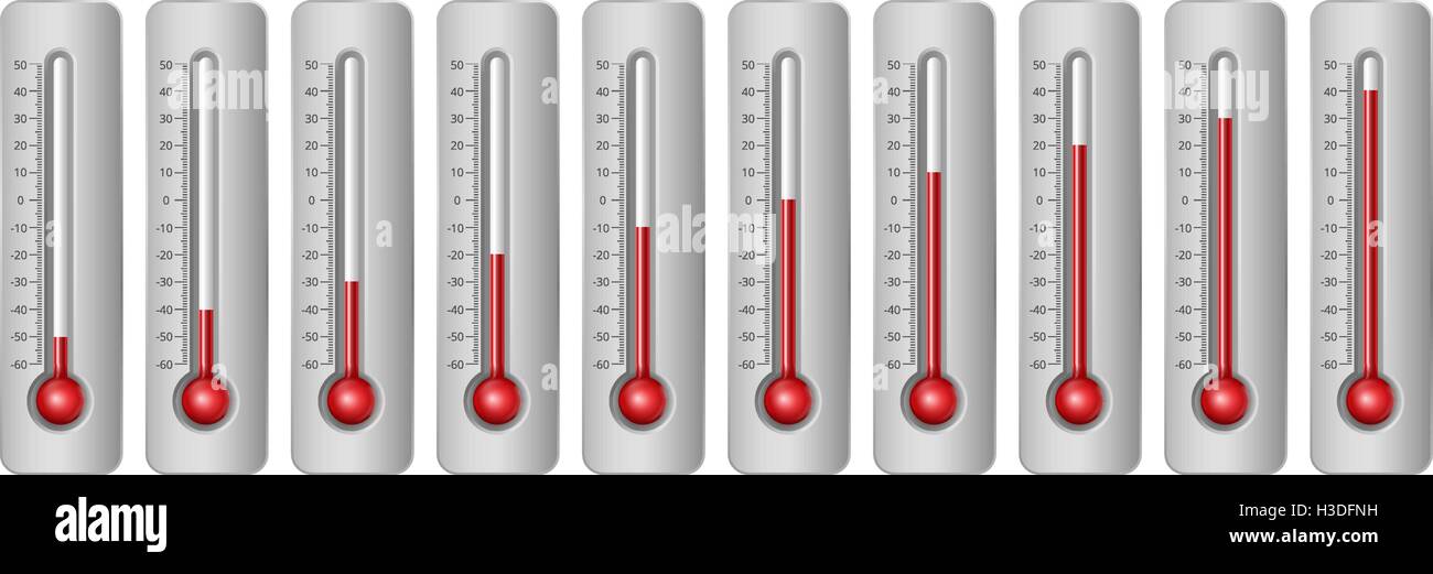 Thermometers different levels Stock Vector Image & Art - Alamy