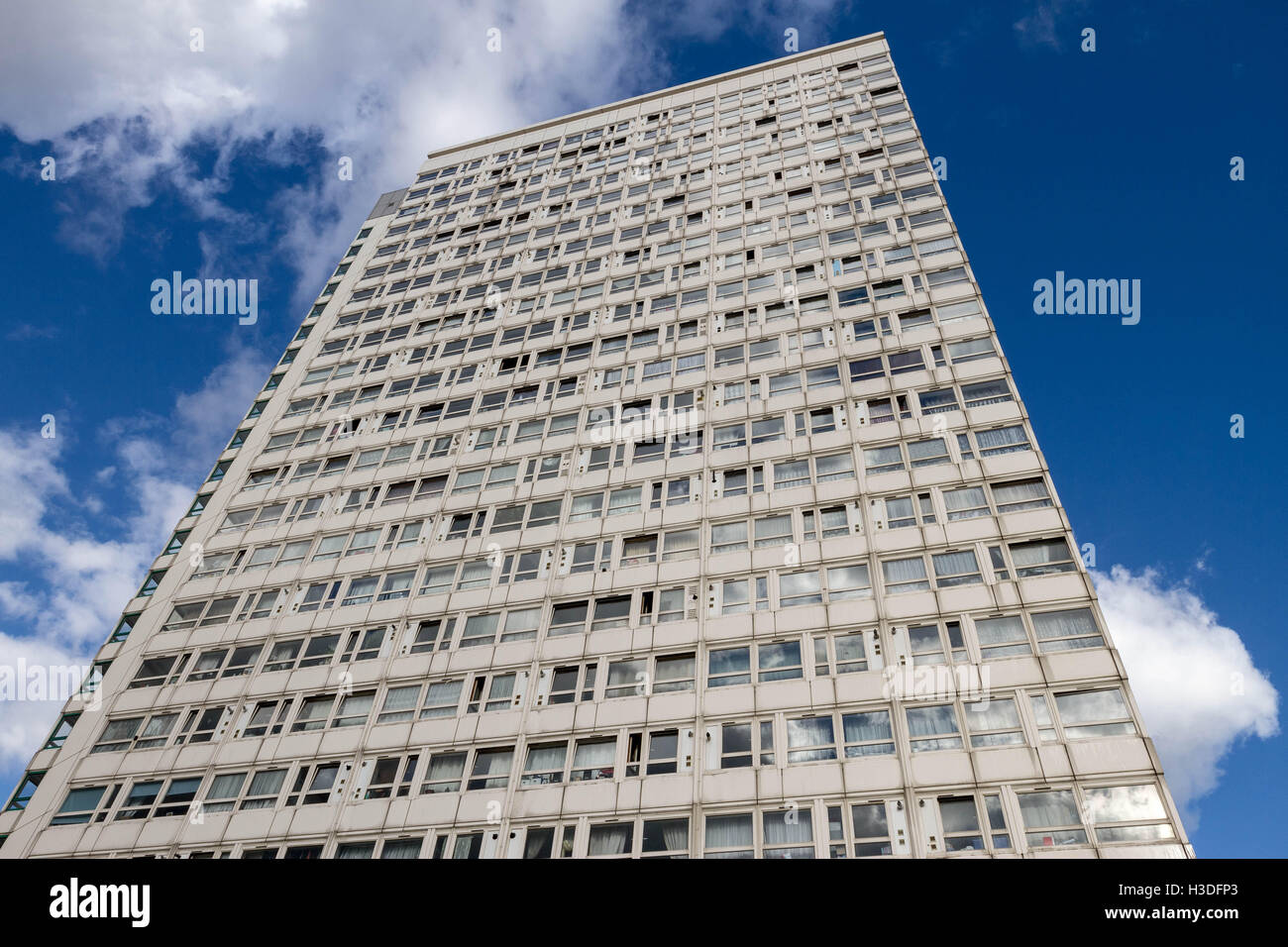 Eddystone Tower high-rise building, part of Pepys Estate in south east ...