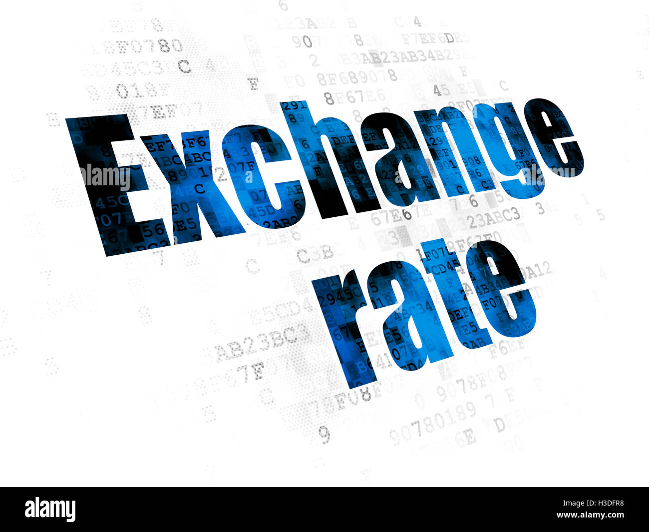 Currency concept: Exchange Rate on Digital background Stock Photo - Alamy
