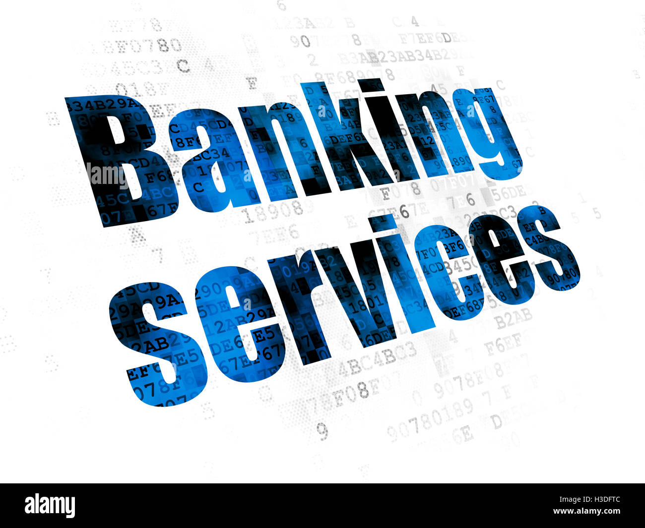 Banking concept: Banking Services on Digital background Stock Photo - Alamy