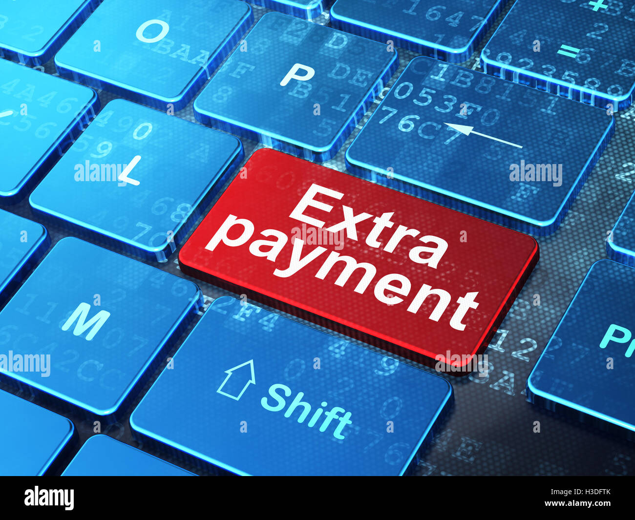Money concept: Extra Payment on computer keyboard background Stock ...