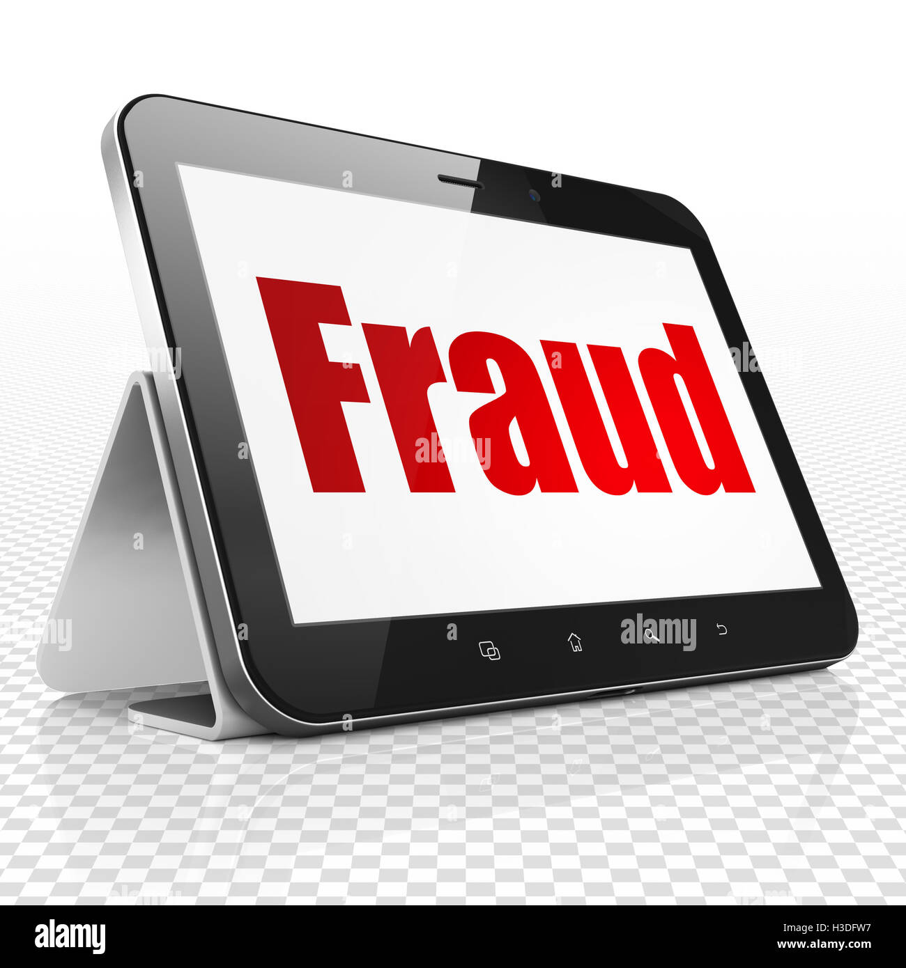 Security concept: Tablet Computer with Fraud on display Stock Photo - Alamy