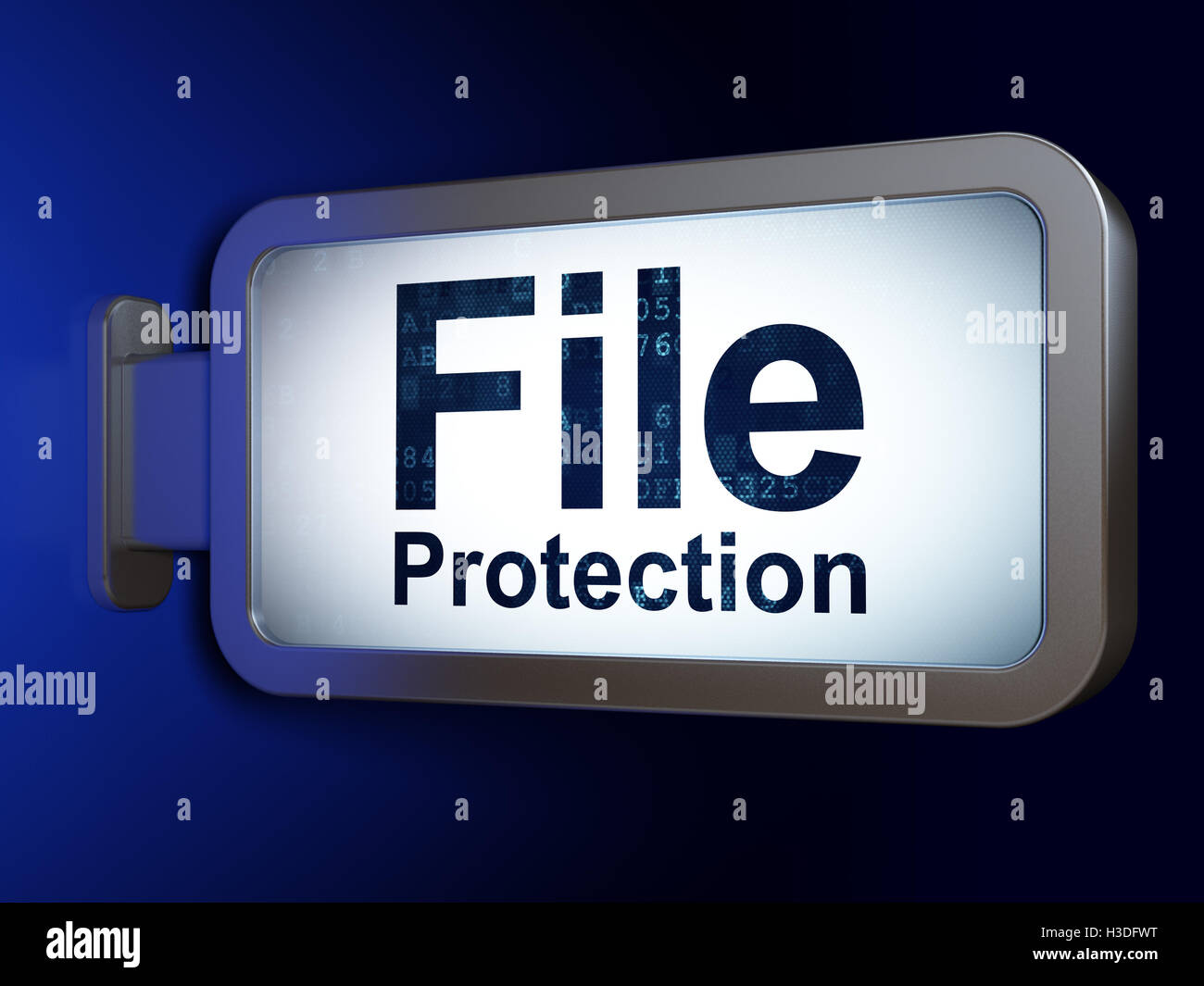 Privacy concept: File Protection on billboard background Stock Photo ...