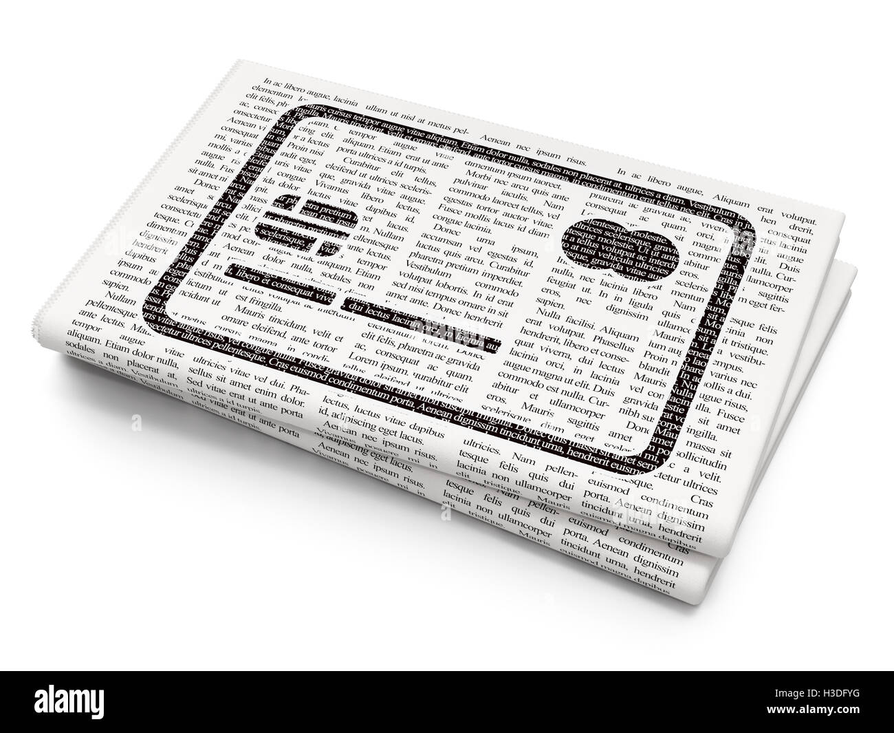 Business concept: Credit Card on Newspaper background Stock Photo - Alamy