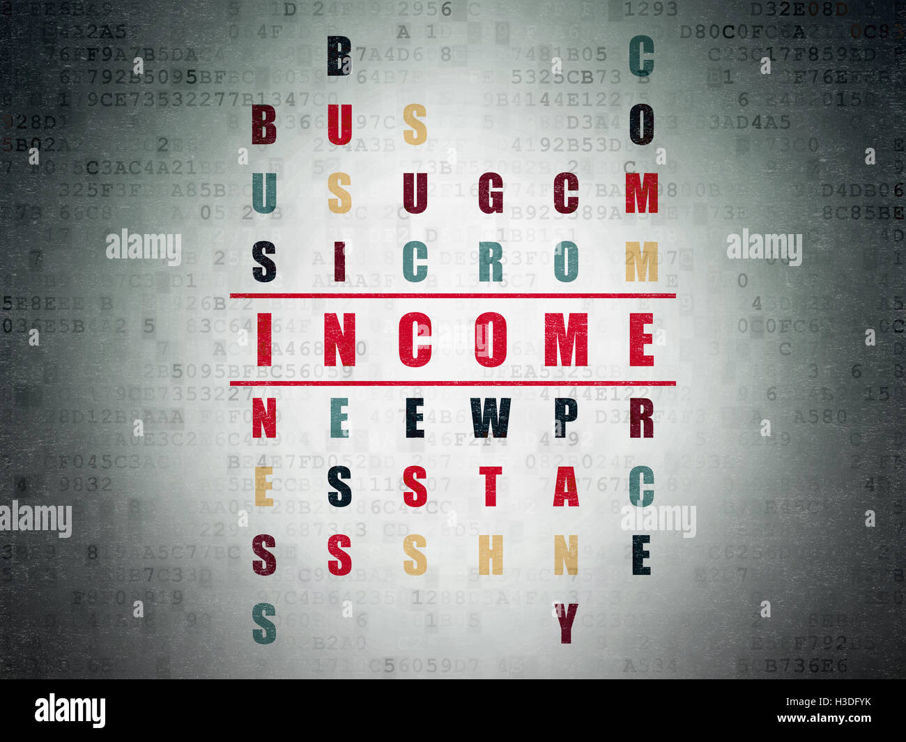 Business concept: Income in Crossword Puzzle Stock Photo - Alamy