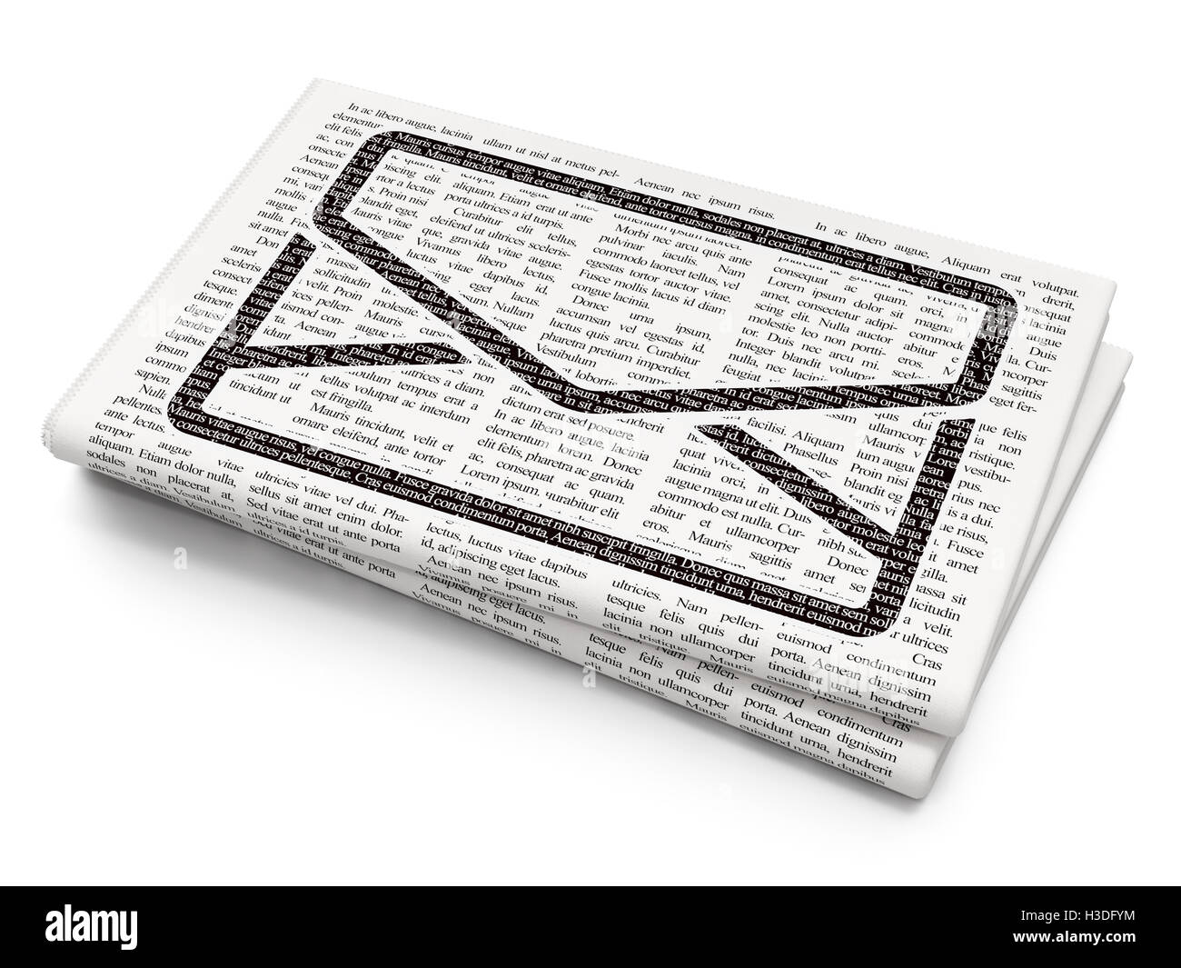 Business concept: Email on Newspaper background Stock Photo - Alamy