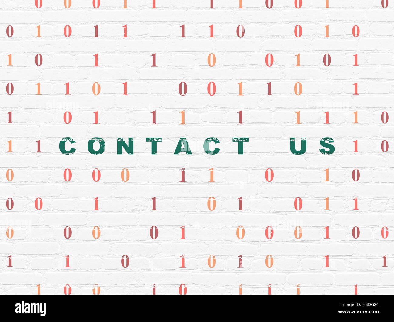 Finance concept: Contact us on wall background Stock Photo - Alamy