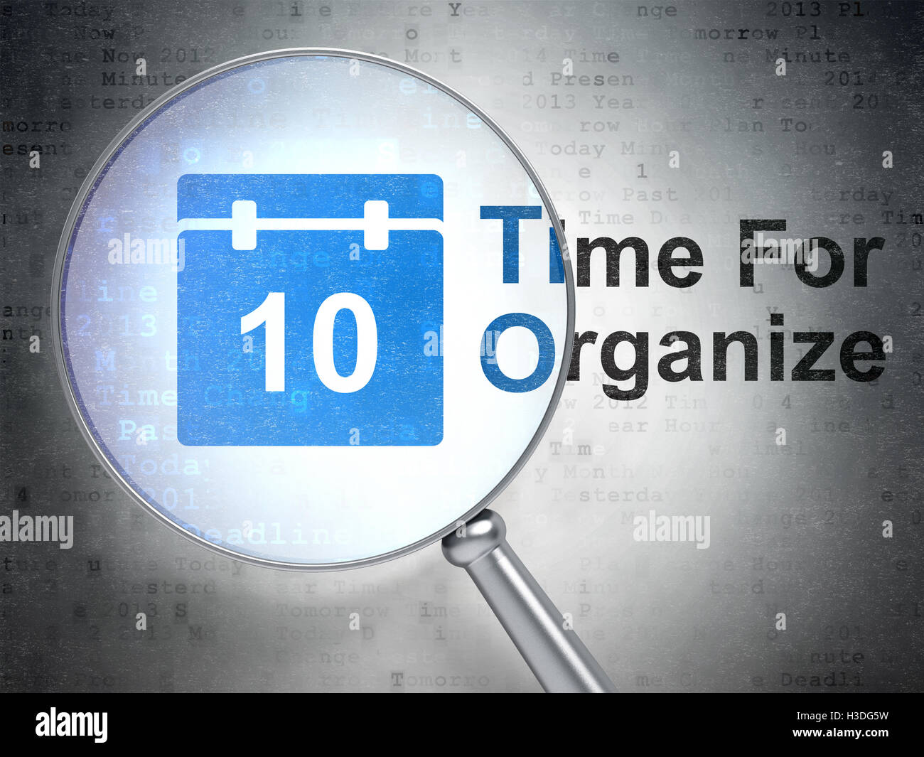 Time concept: Calendar and Time For Organize with optical glass Stock ...
