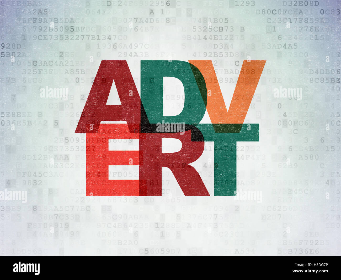 Advertising concept: Advert on Digital Data Paper background Stock ...
