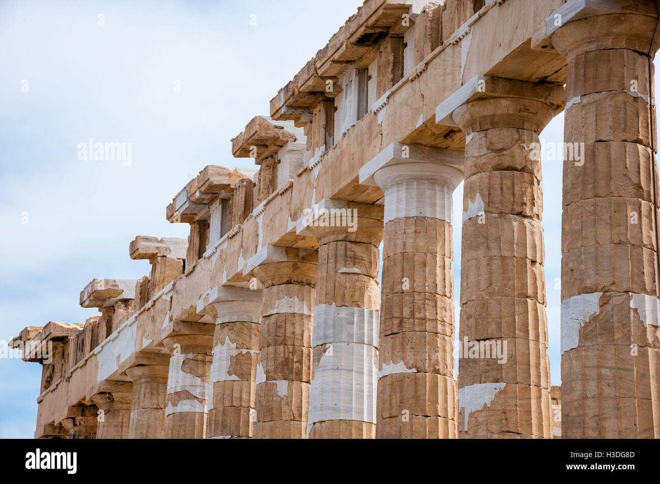 Greece, Athens. The Acropolis with several famous ancient strucures ...
