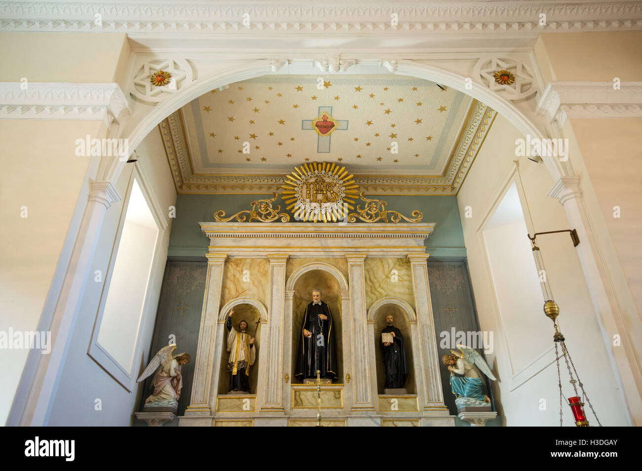 Interior of the church in San Felipe Neri, an 18th-century Spanish ...