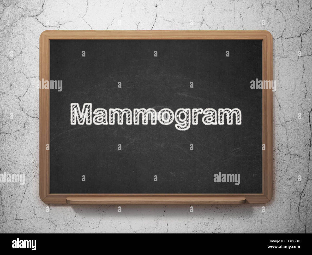 Health concept: Mammogram on chalkboard background Stock Photo - Alamy