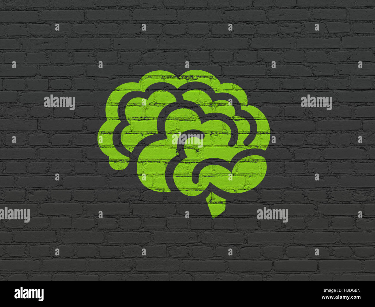 Health concept: Brain on wall background Stock Photo - Alamy