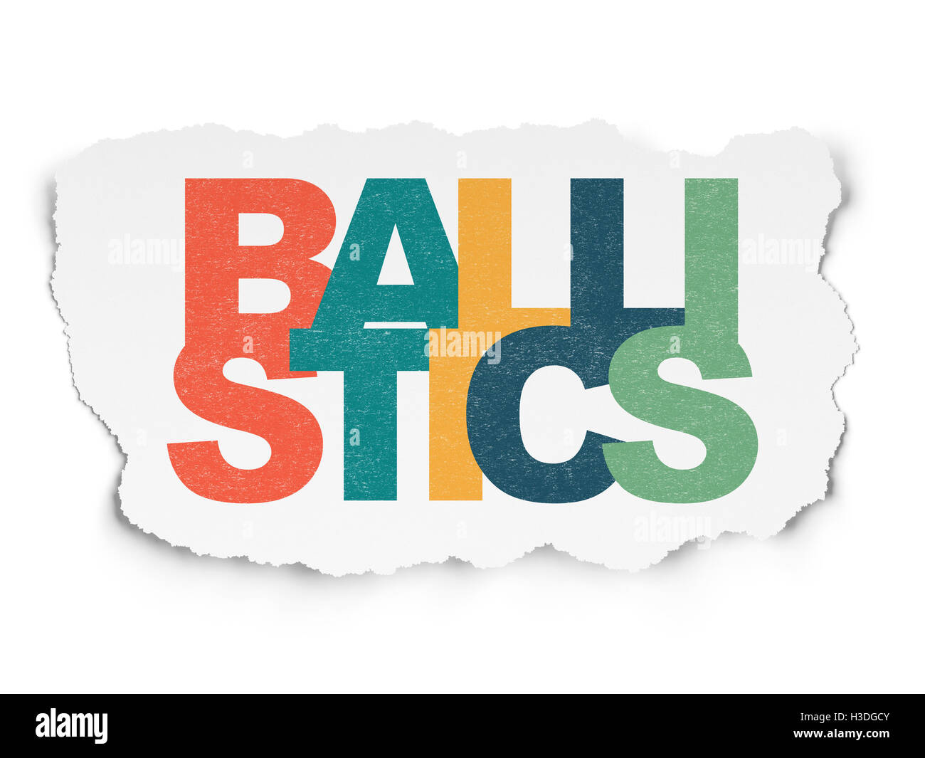 Science concept: Ballistics on Torn Paper background Stock Photo - Alamy