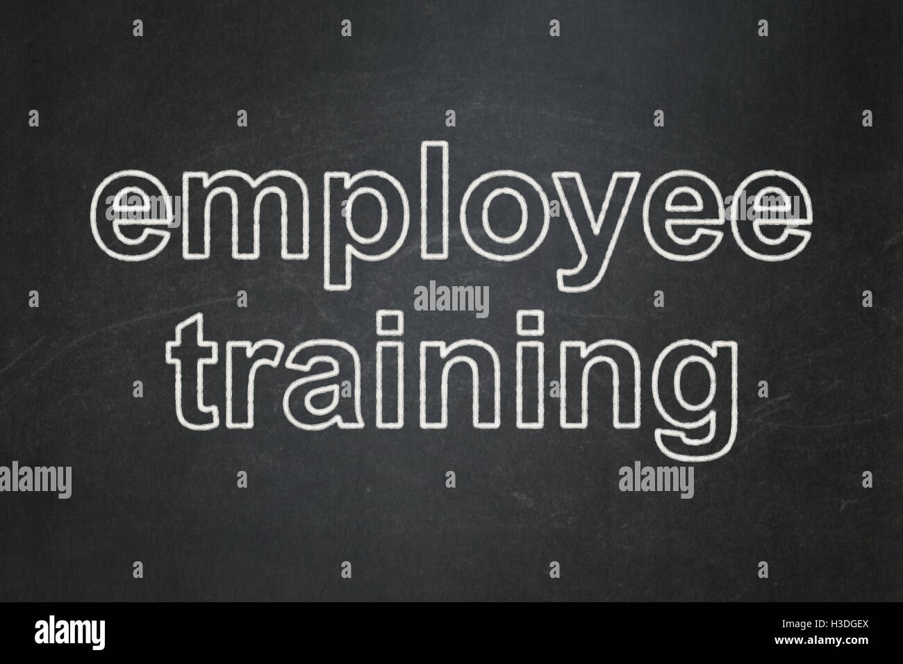 Education concept: Employee Training on chalkboard background Stock ...