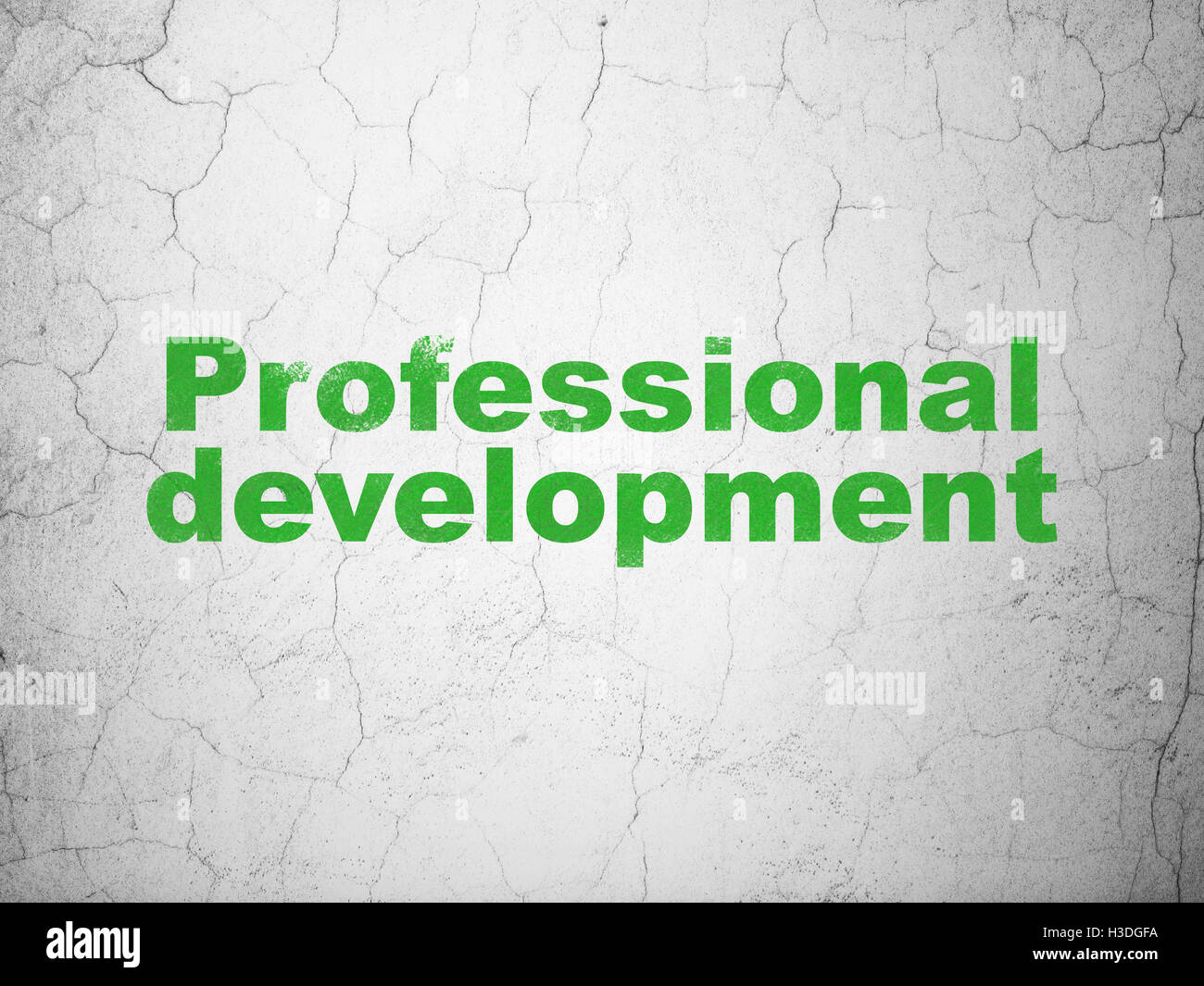 Learning concept: Professional Development on wall background Stock ...