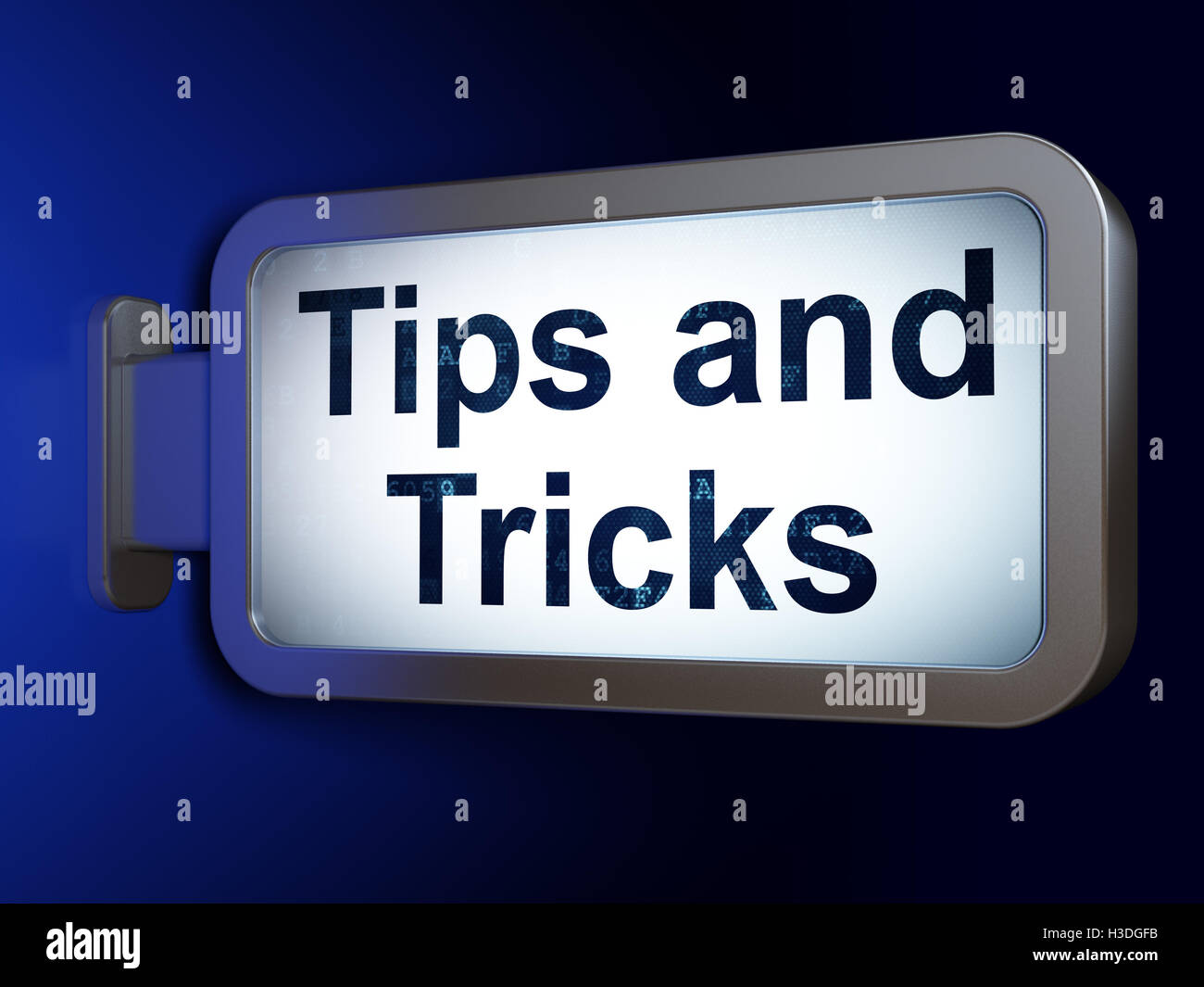 Studying concept: Tips And Tricks on billboard background Stock Photo - Alamy